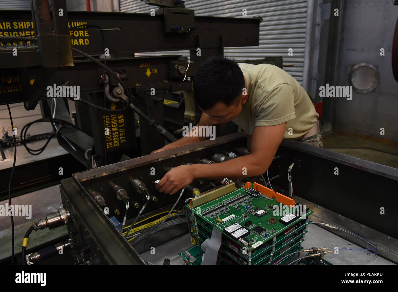 A 4th Component Maintenance Squadron technician installs a pressure ...