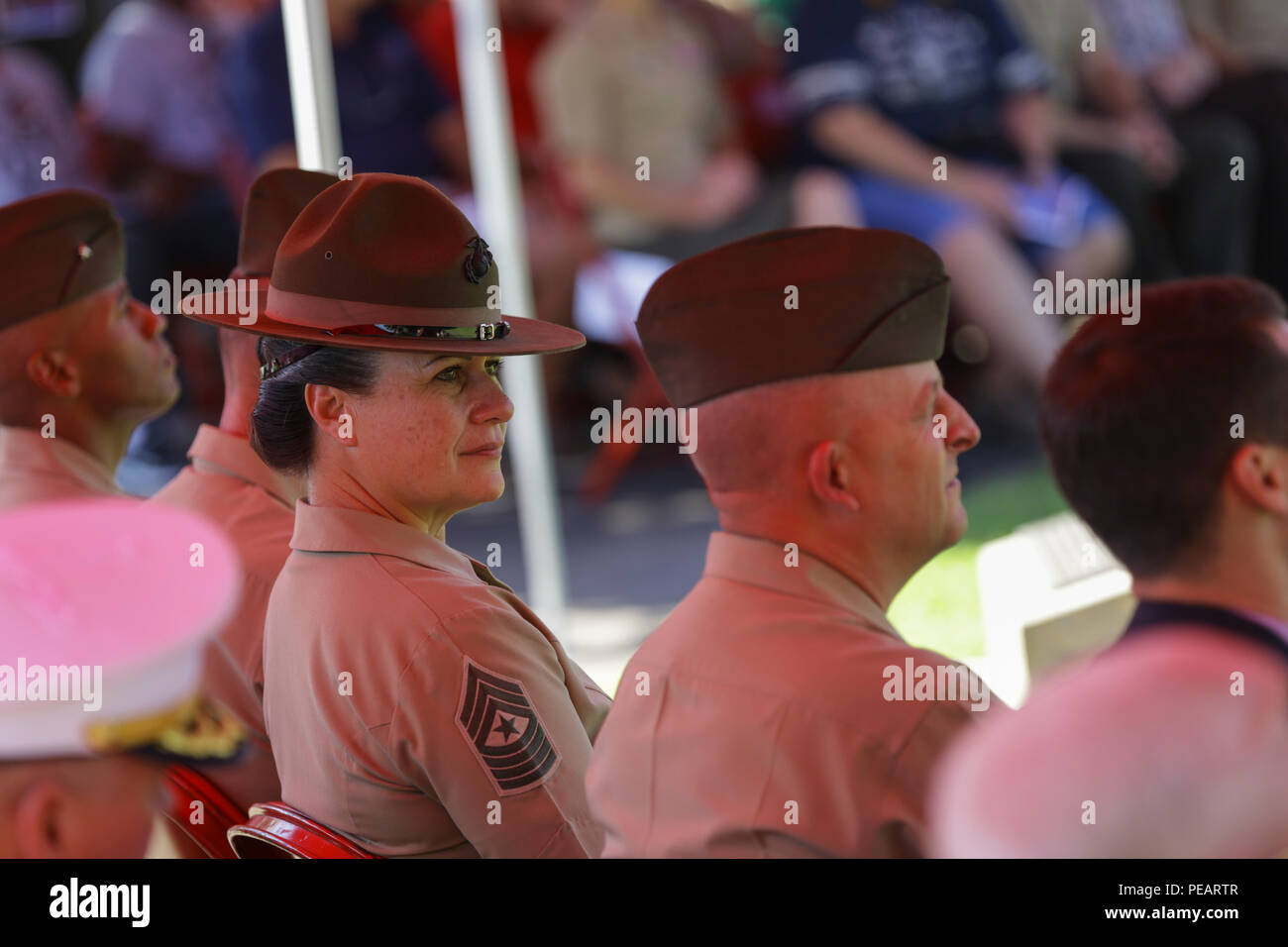 U.S. Marine Corps Sgt. Maj. Angela M. Maness, depot sergeant major ...