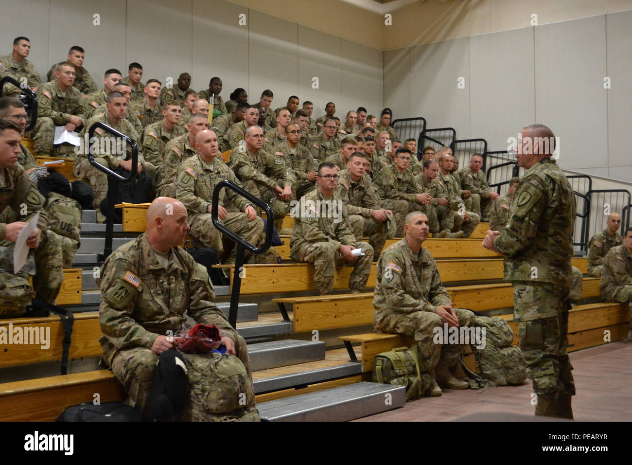 Brig. Gen. Michael Osburn, standing, commander, 81st Troop Command ...
