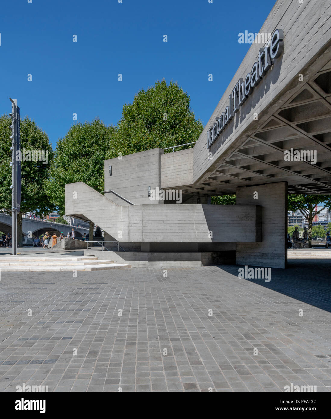 National Theatre brutalist style concrete building part of London's ...