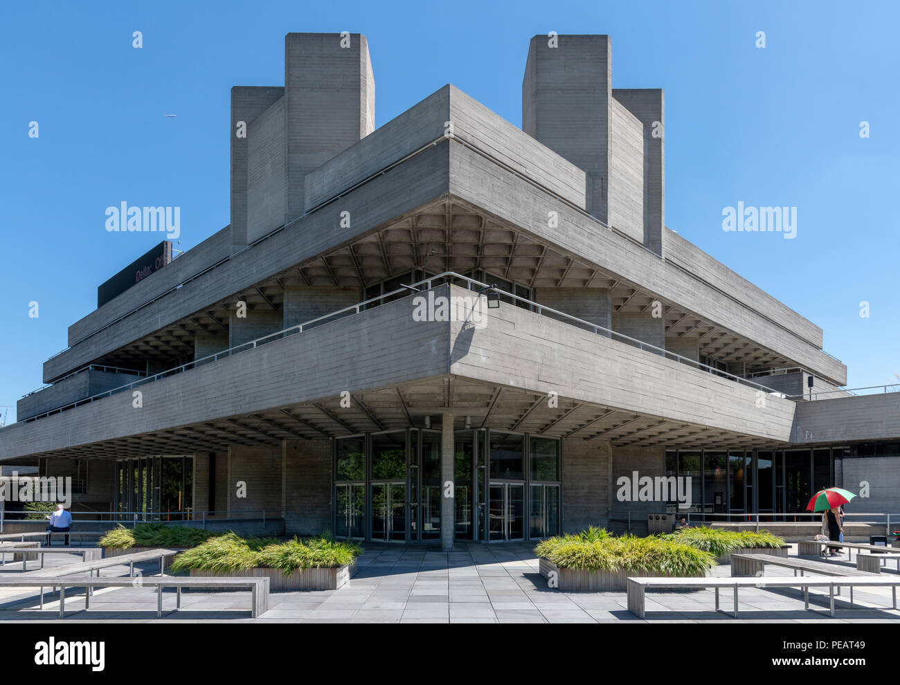 National Theatre brutalist style concrete building part of London's ...