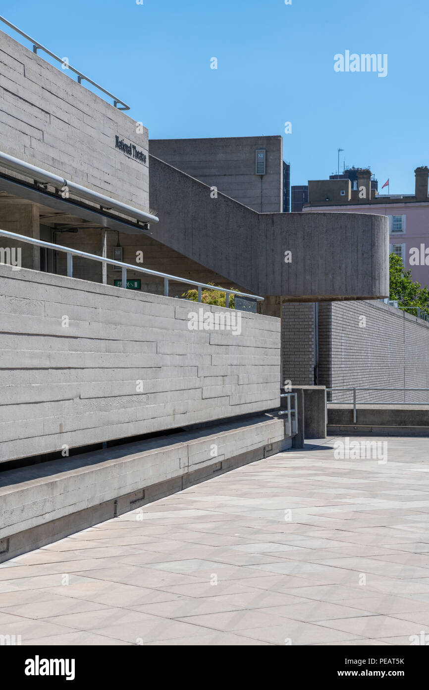 National Theatre brutalist style concrete building part of London's ...