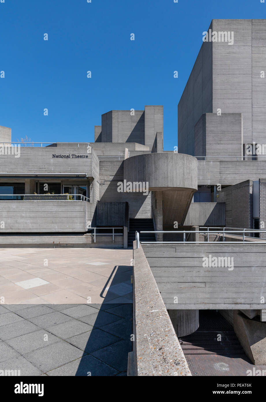 National Theatre brutalist style concrete building part of London's ...