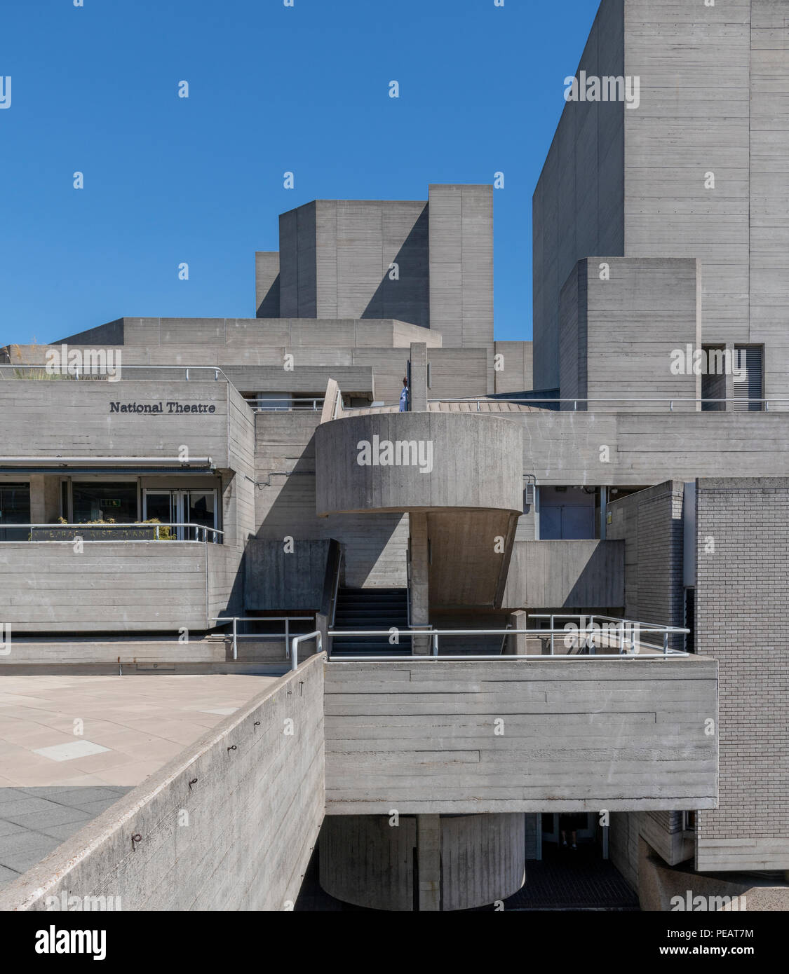 National Theatre brutalist style concrete building part of London's ...