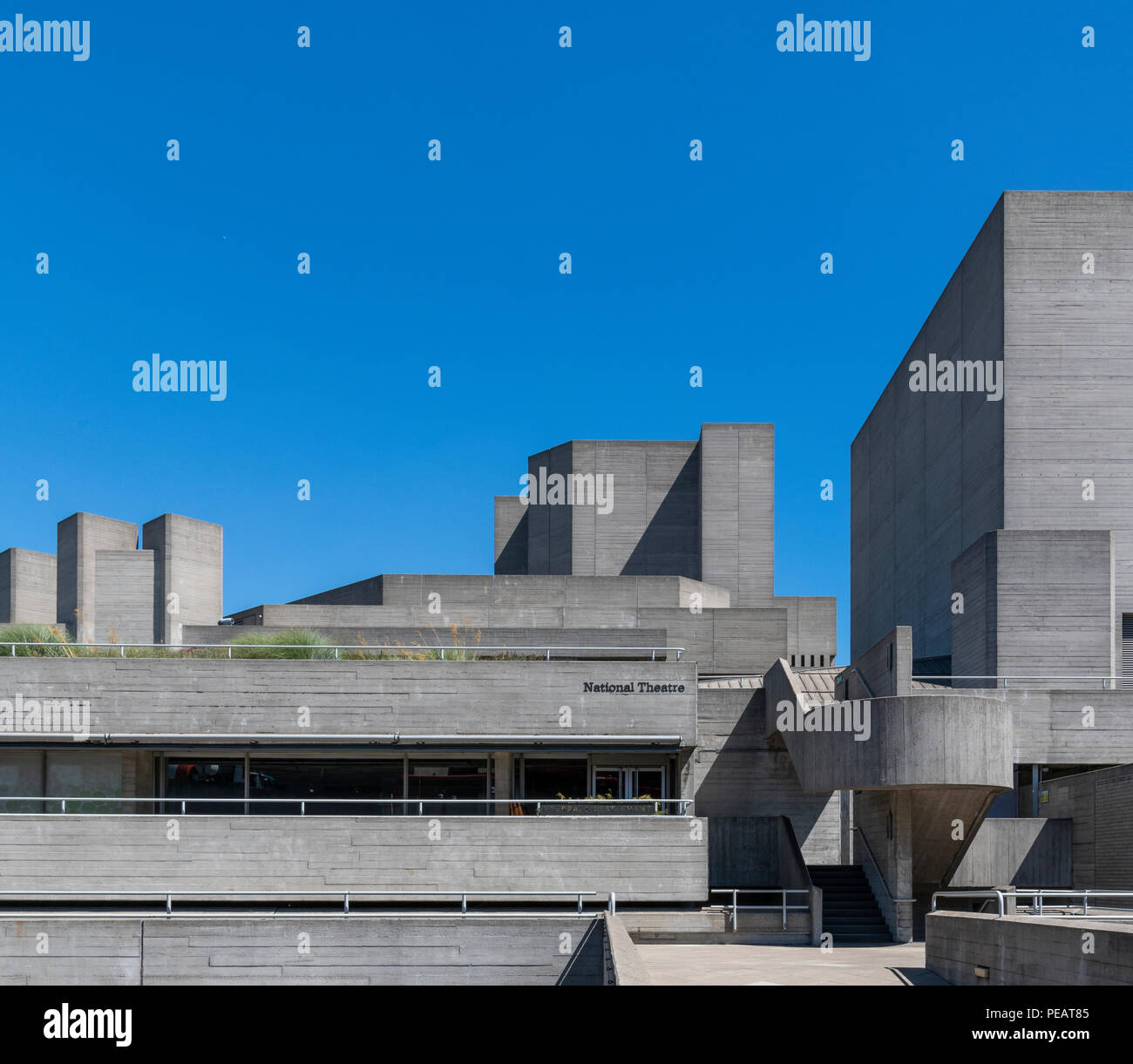 National Theatre brutalist style concrete building part of London's ...