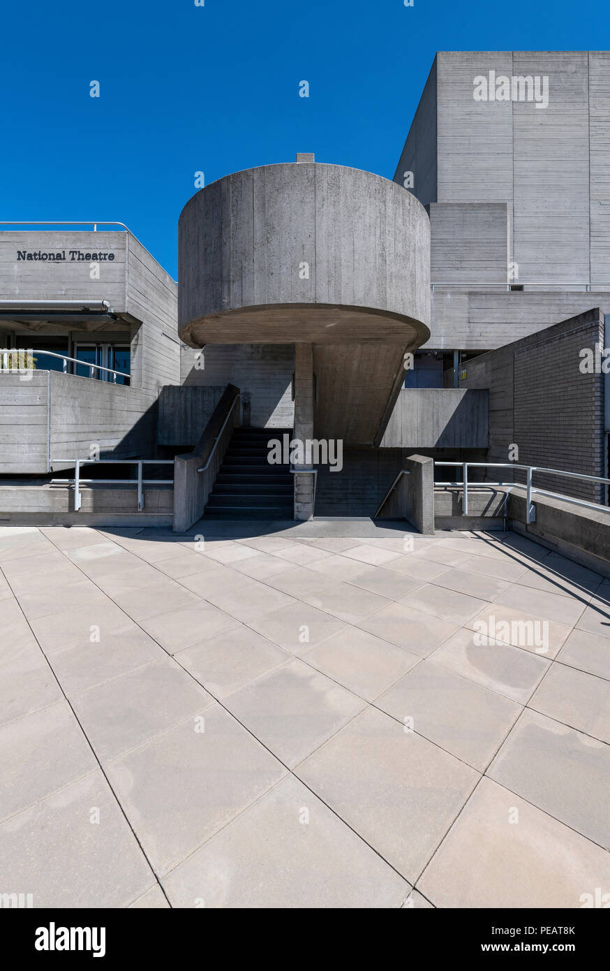 National Theatre brutalist style concrete building part of London's ...
