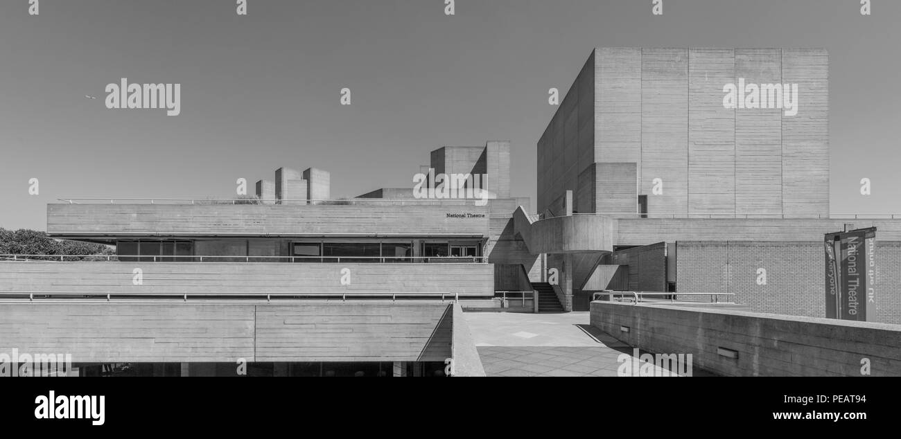 National Theatre brutalist style concrete building part of London's ...