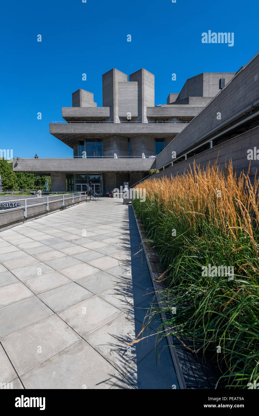 National Theatre brutalist style concrete building part of London's ...