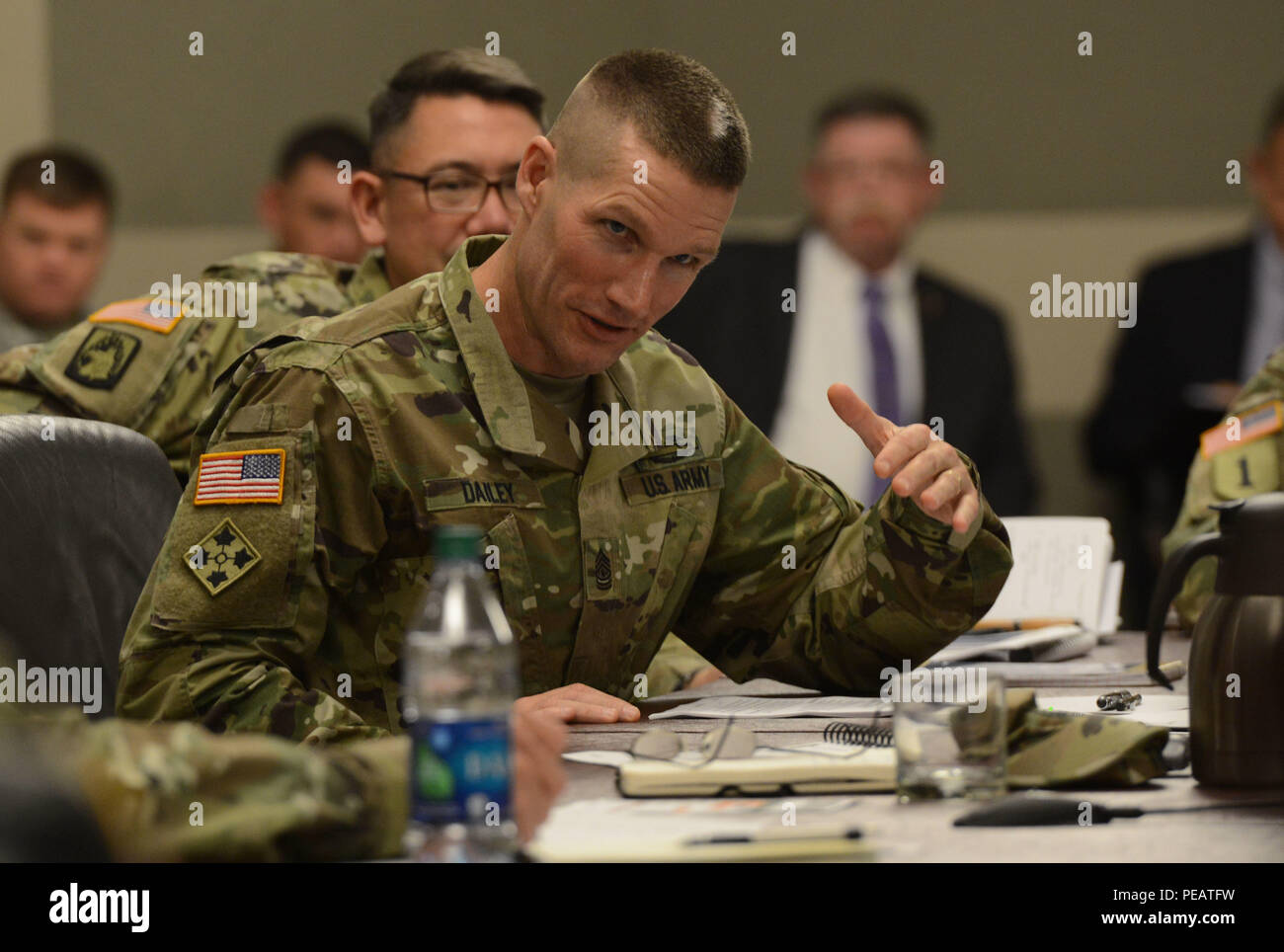 Sgt. Maj. of the Army Daniel A. Dailey responds to noncommissioned ...