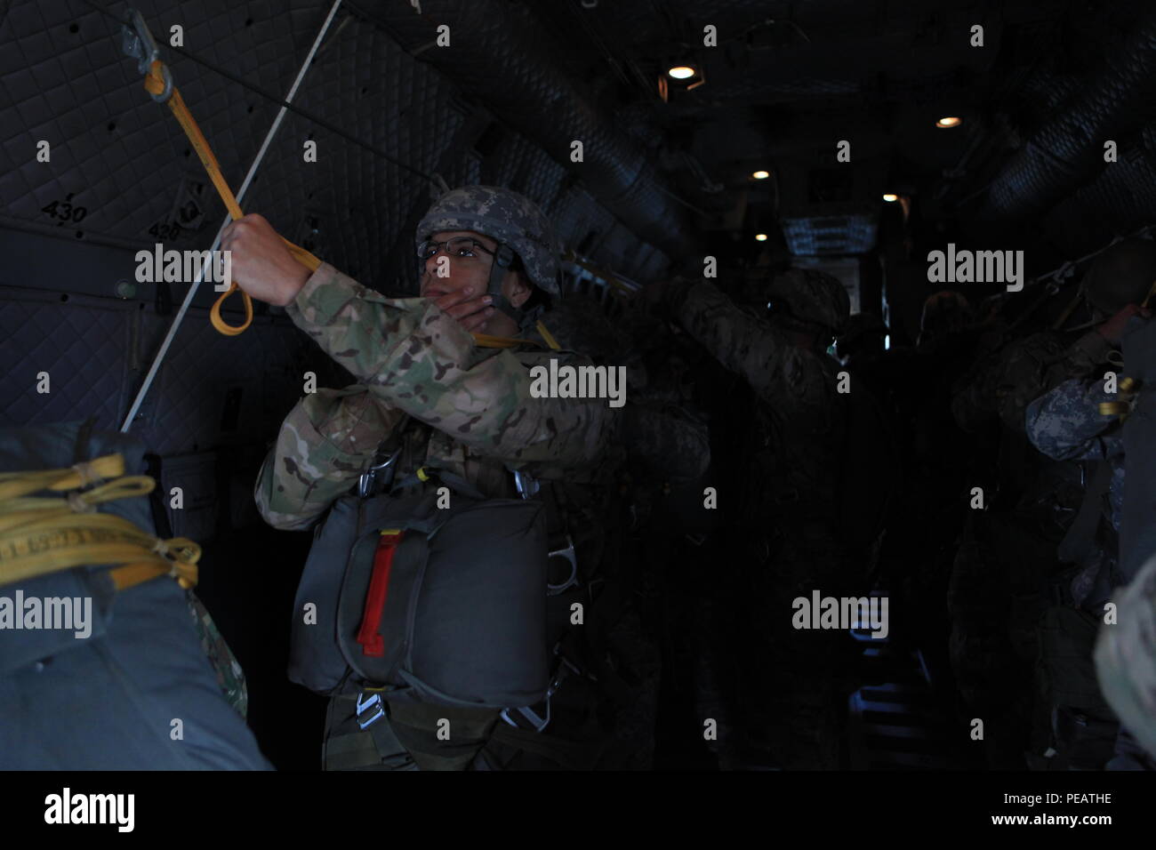 A U.S. Army paratrooper with 112th Signal Battalion, 528th Special ...