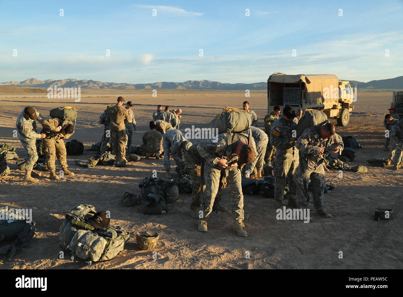 U.S. Army paratroopers from the Tarantula Team, Operations Group, National Training Center ...