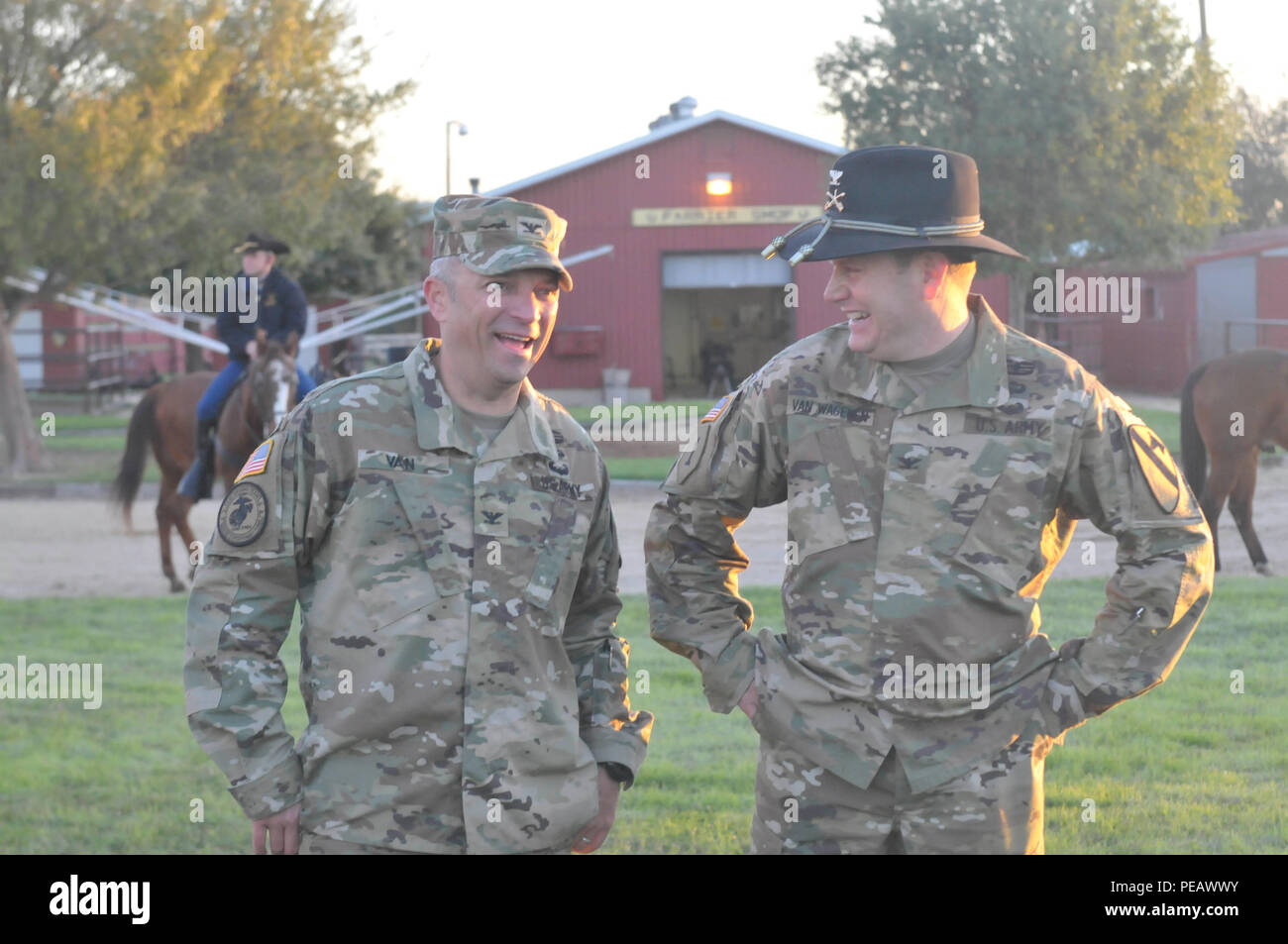 Col. Matthew Van Wagenen (right), commander of the 3rd Armored Brigade ...
