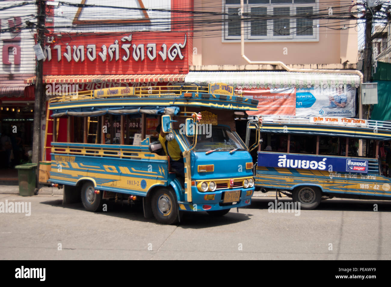 Bus stop, Phuket Town, Thailand Stock Photo - Alamy