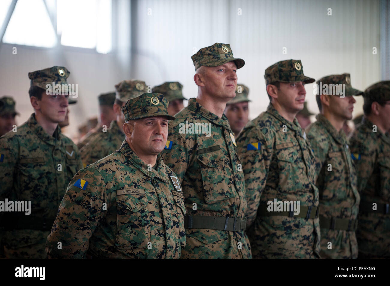 Soldiers in the Armed Forces of Bosnia and Herzegovina attend the 10th ...