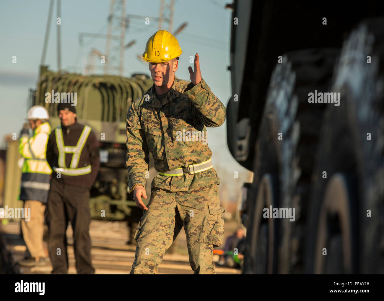 U.S. Marines with the Combined Arms Company, Black Sea Rotational Force ...