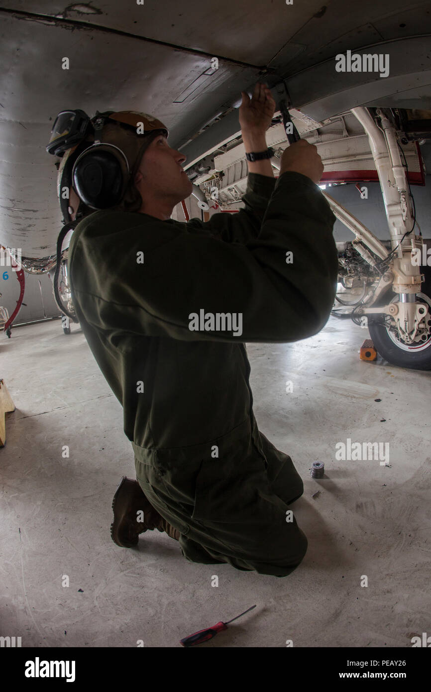 U.S. Marine Corps Lance Cpl. Austin L. Schetrompf, a power plant ...