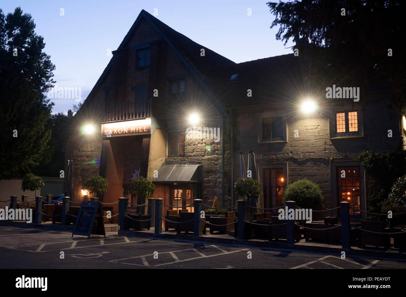 The Saxon Mill restaurant, Warwick, Warwickshire, England, UK Stock ...
