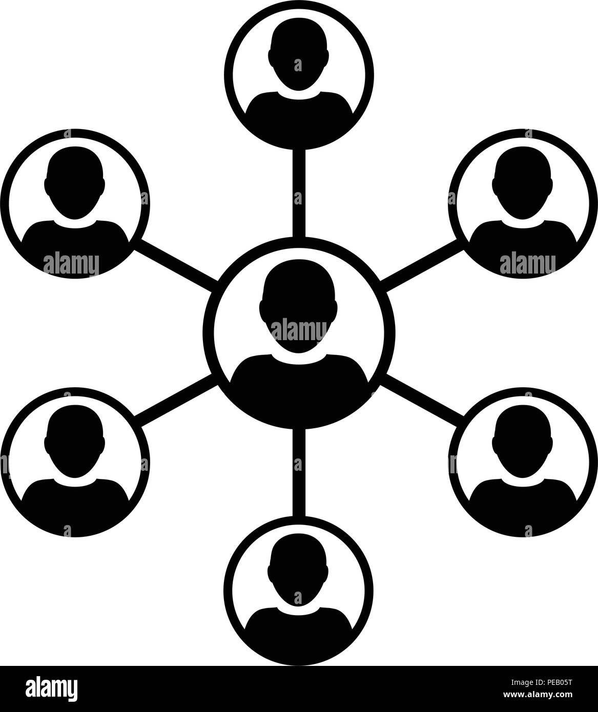 Teamwork icon vector male group of persons symbol avatar for business ...