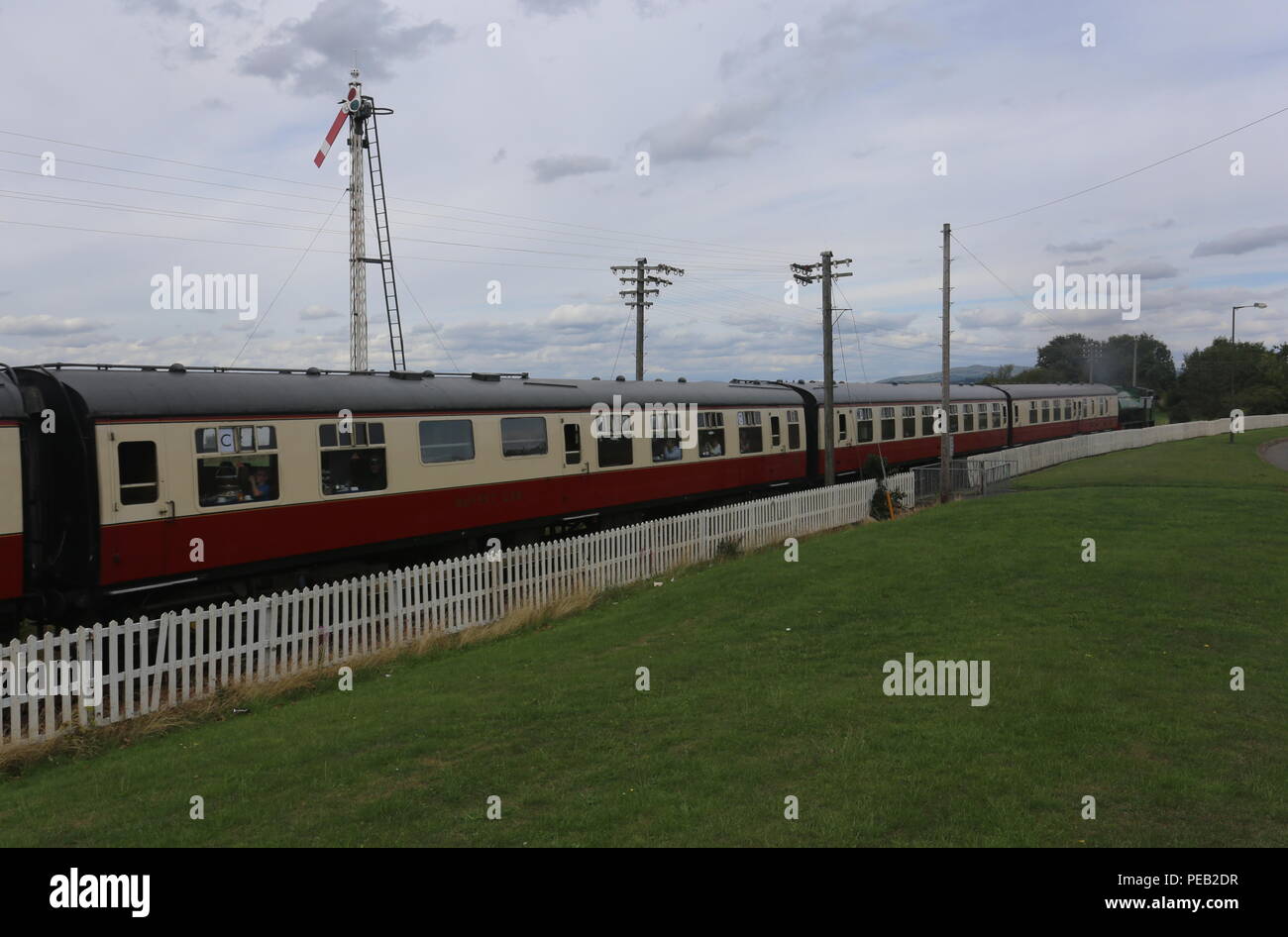 Steam train on Bo'ness and Kinneil Railway Bo'ness Scotland August 2018 ...