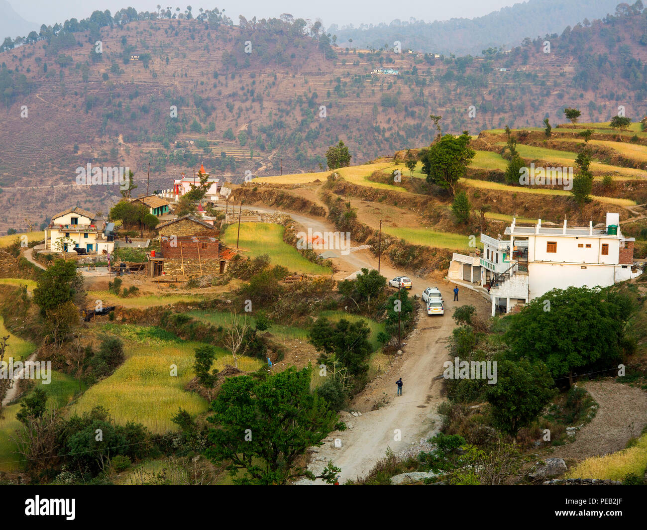 Kala Agar Village on Kumaon Hills, Uttarakhand, India Stock Photo - Alamy