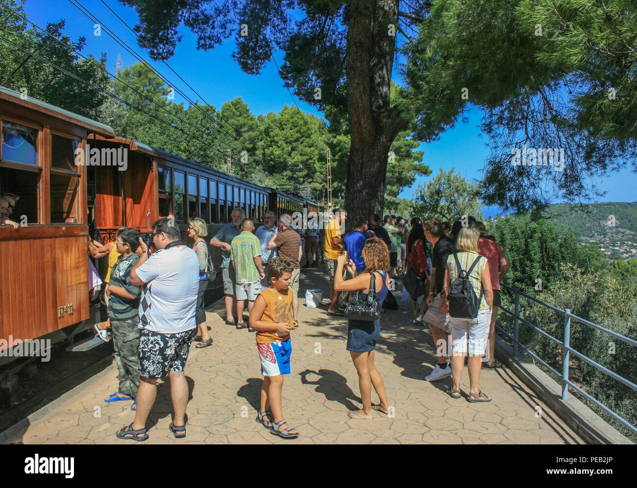 Train to Soller, Majorca (Mallorca), one of the Balearic Islands of ...