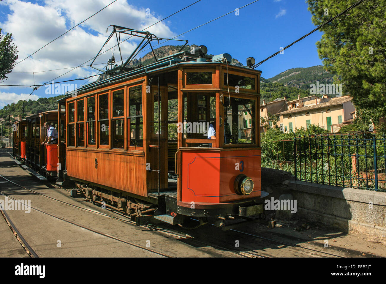 Train to Soller, Majorca (Mallorca), one of the Balearic Islands of ...