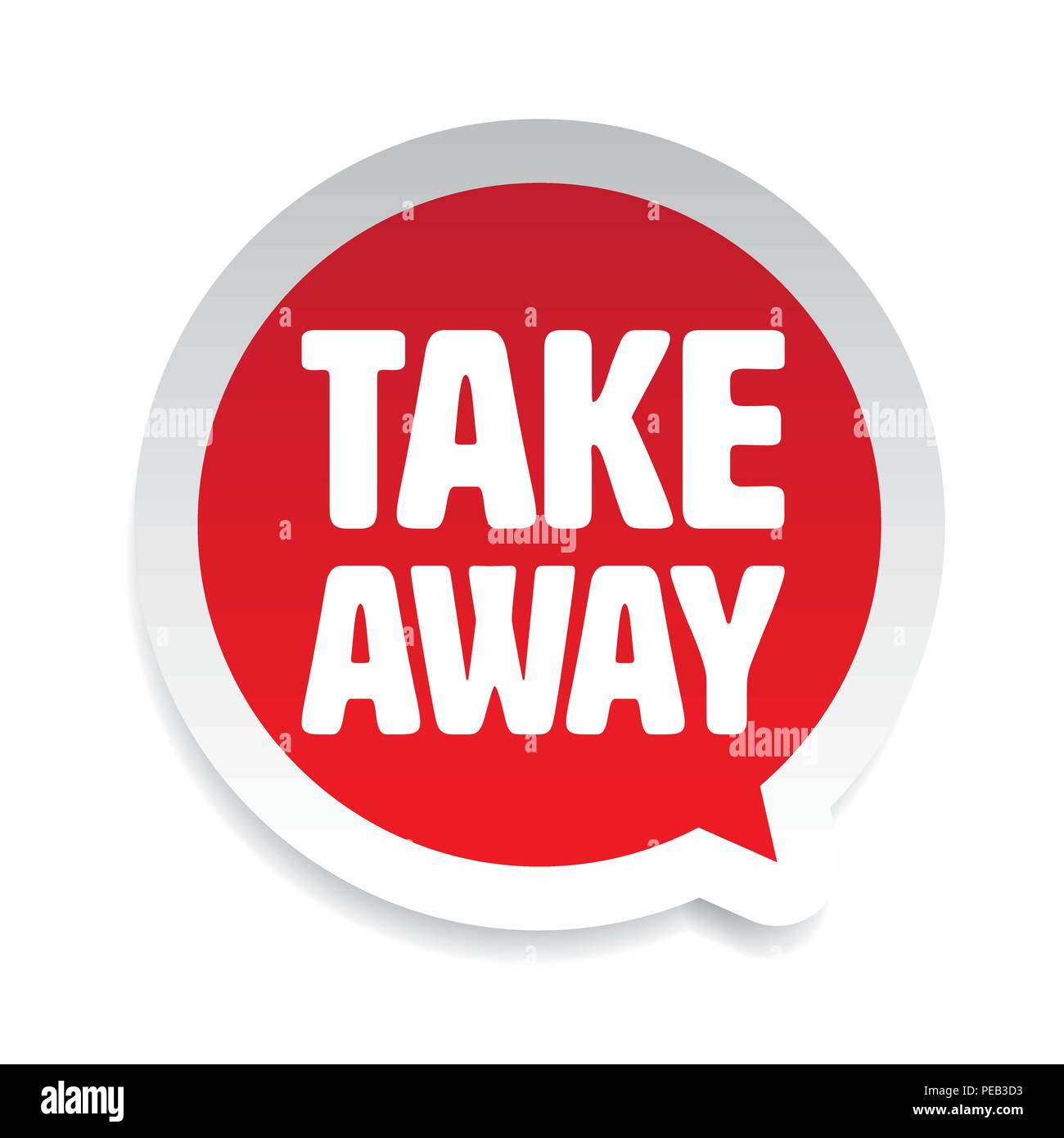 Take Away label tag speech bubble Stock Vector Image & Art - Alamy