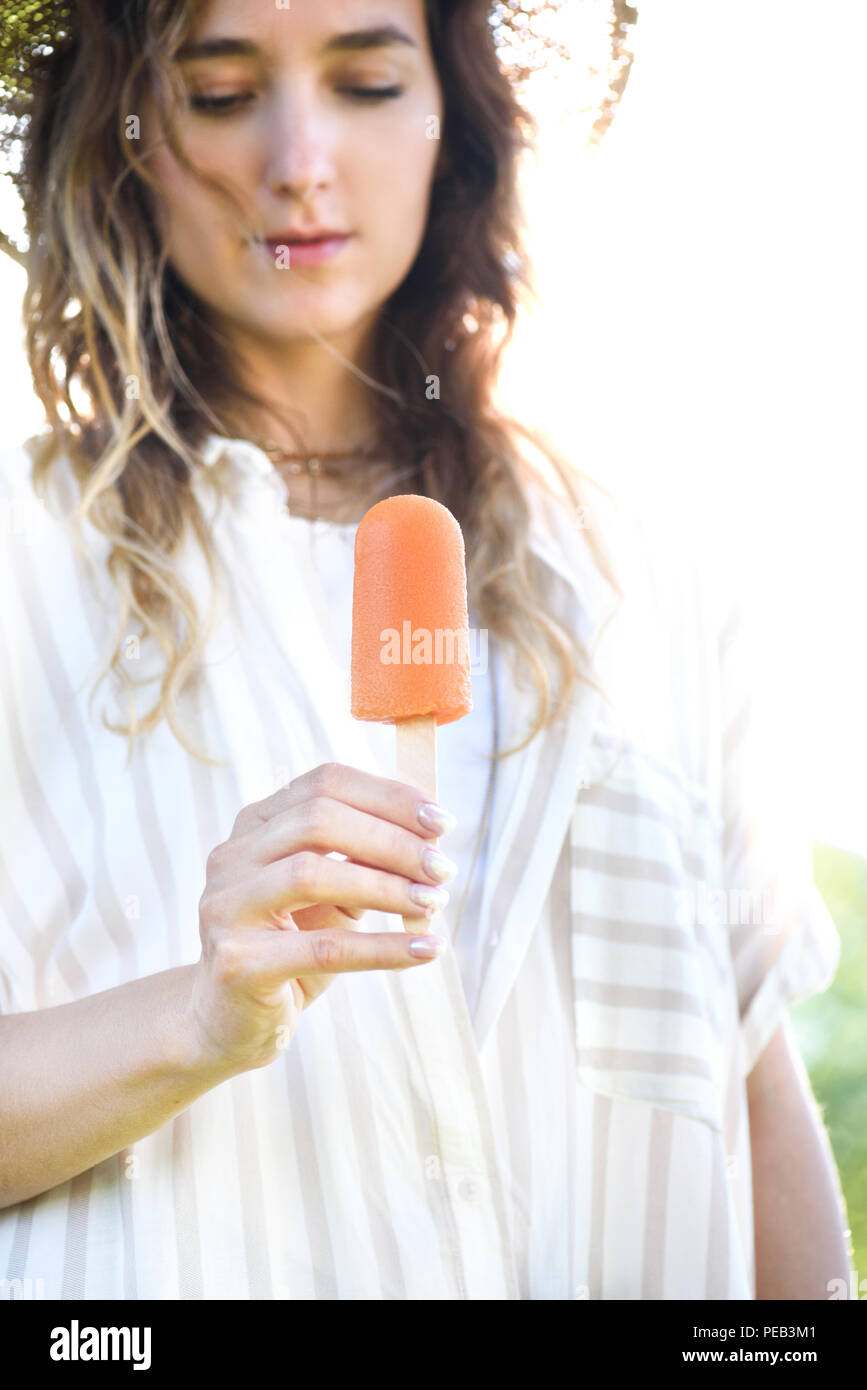 Person outdoors popsicle hi-res stock photography and images - Alamy