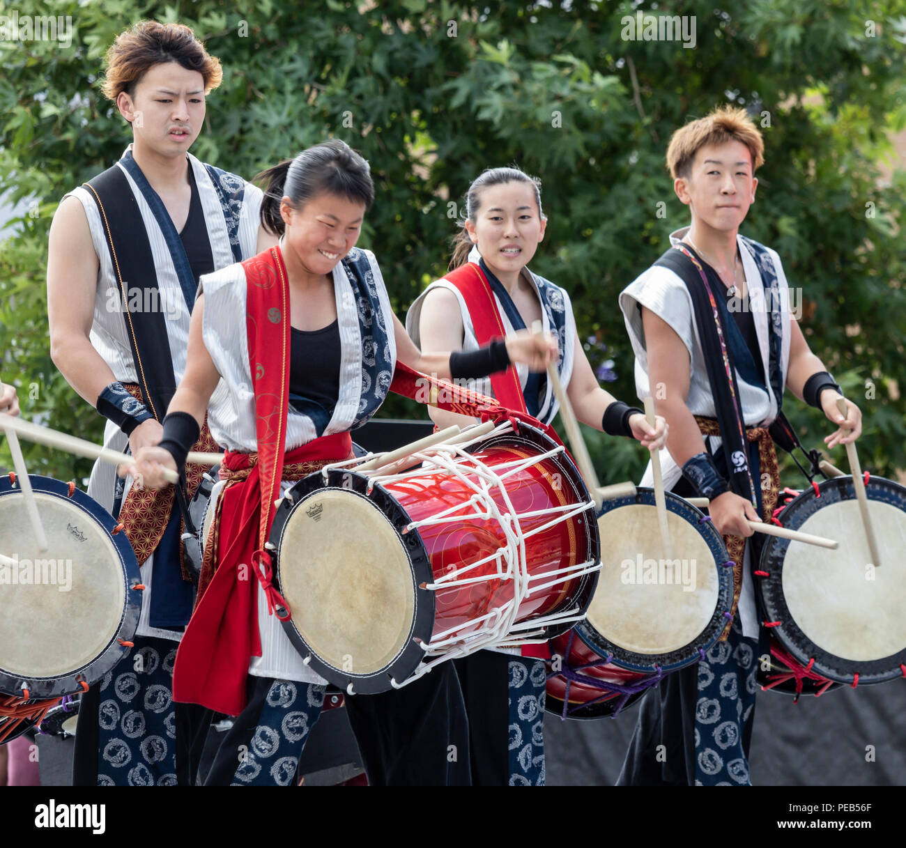 . Taiko drummers from Japan at the Billingham International Folklore ...