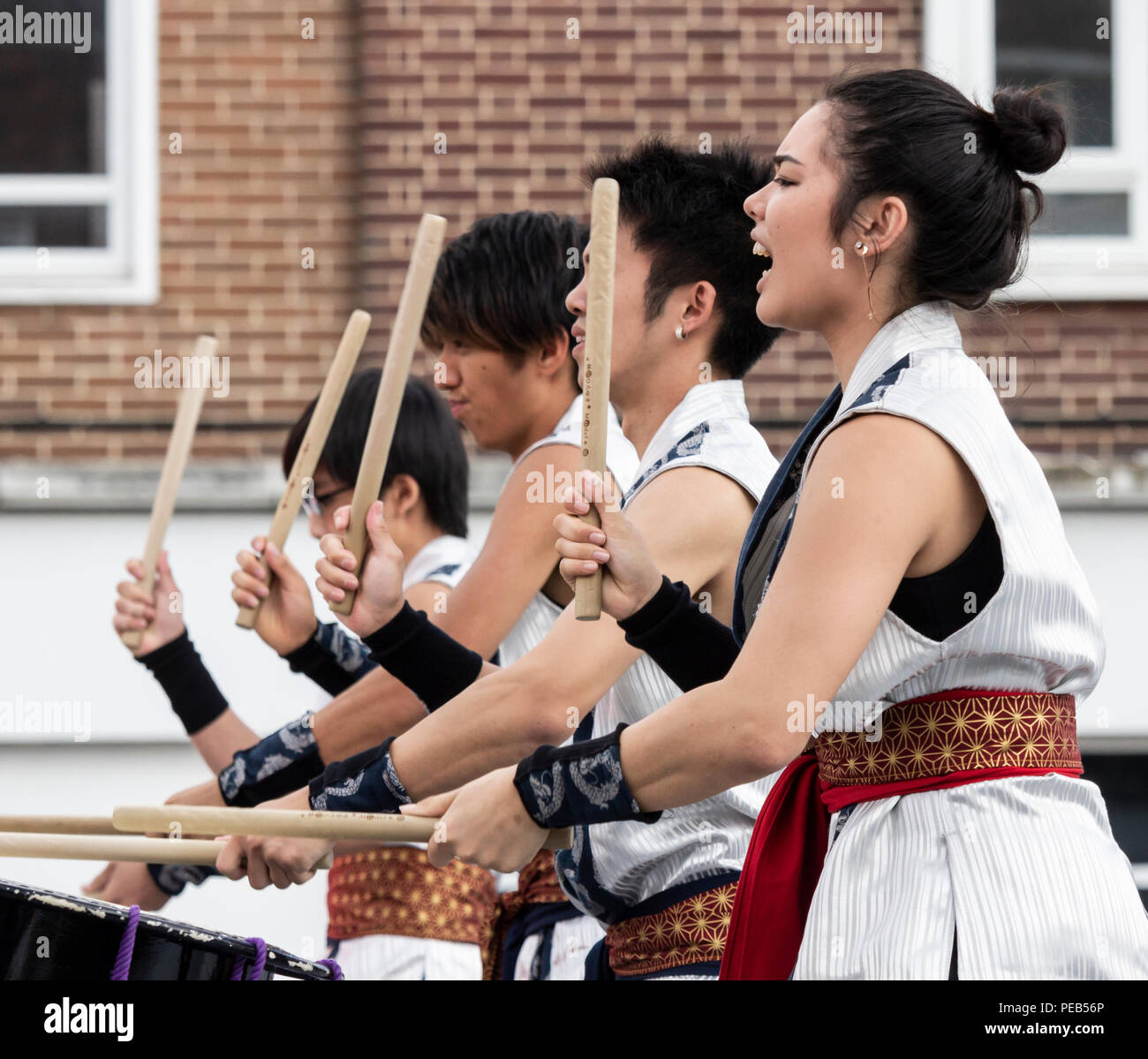 . Taiko drummers from Japan at the Billingham International Folklore ...