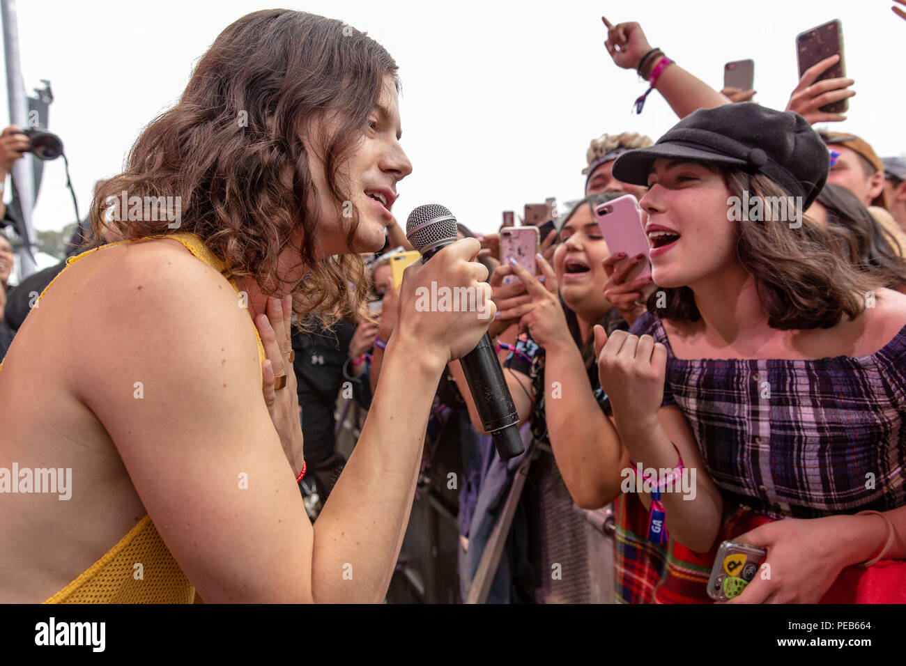 San Francisco, California, USA. 12th Aug, 2018. BORNS (GARRETT BORNS ...