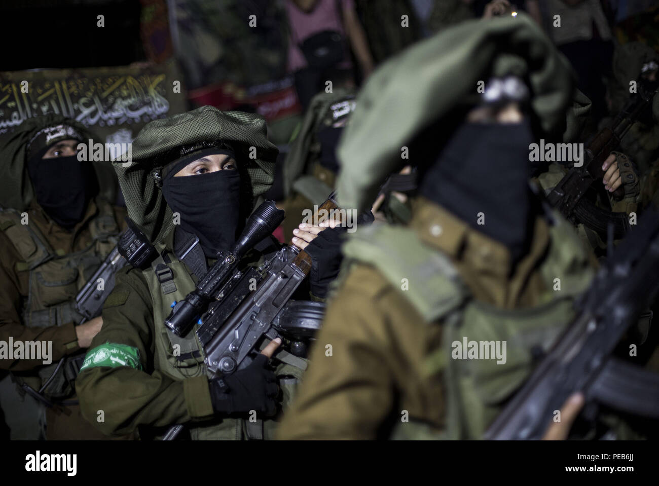 Gaza City, The Gaza Strip, Gaza. 12th Aug, 2018. Members of the Hamas ...