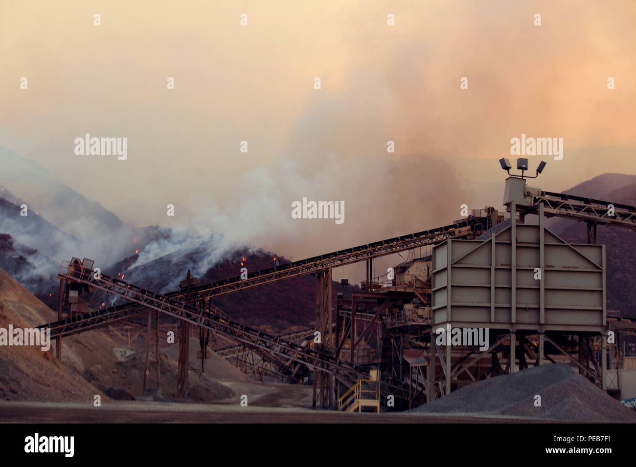 Corona, California, USA. 11th Aug, 2018. Temescal Valley. Cemex Company ...