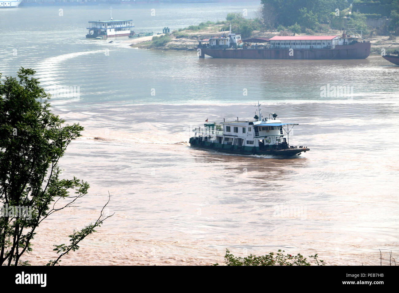 Chongqing, China, 13th Aug 2018 At the intersection of the Yangtze ...