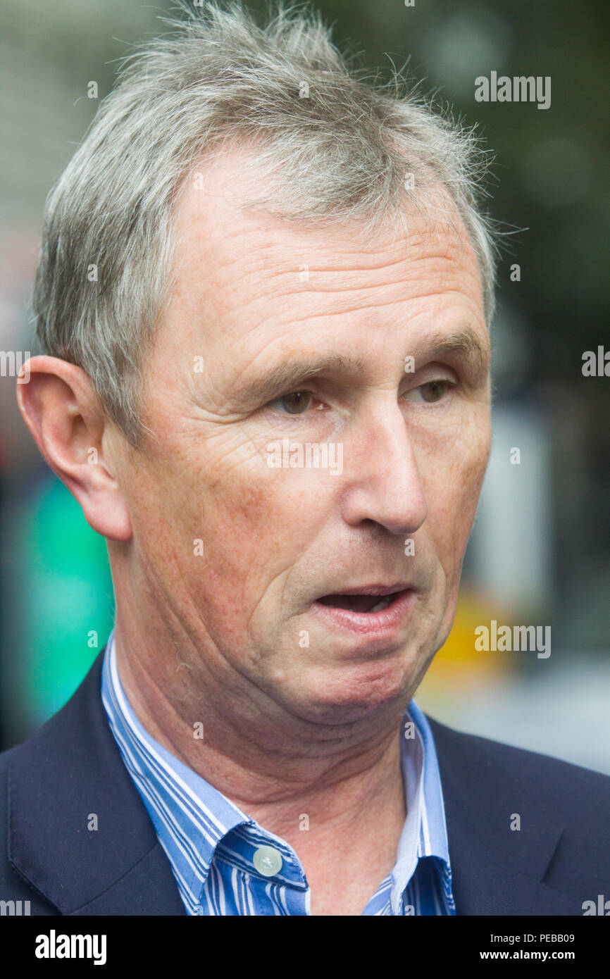 London 14th August 2018. Nigel Evans Conservative MP for Ribble Valley ...