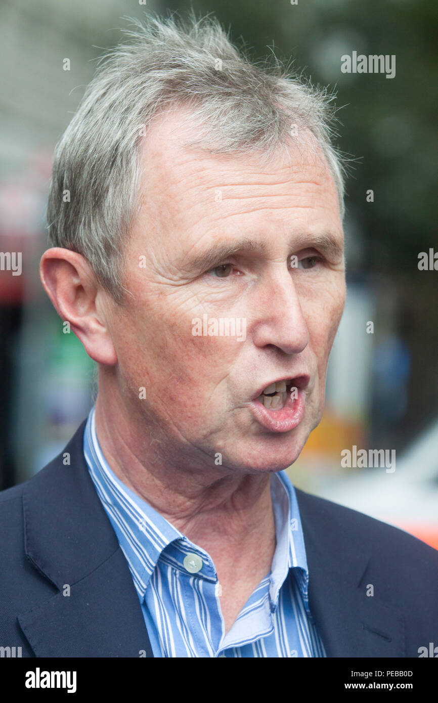 London 14th August 2018. Nigel Evans Conservative MP for Ribble Valley ...