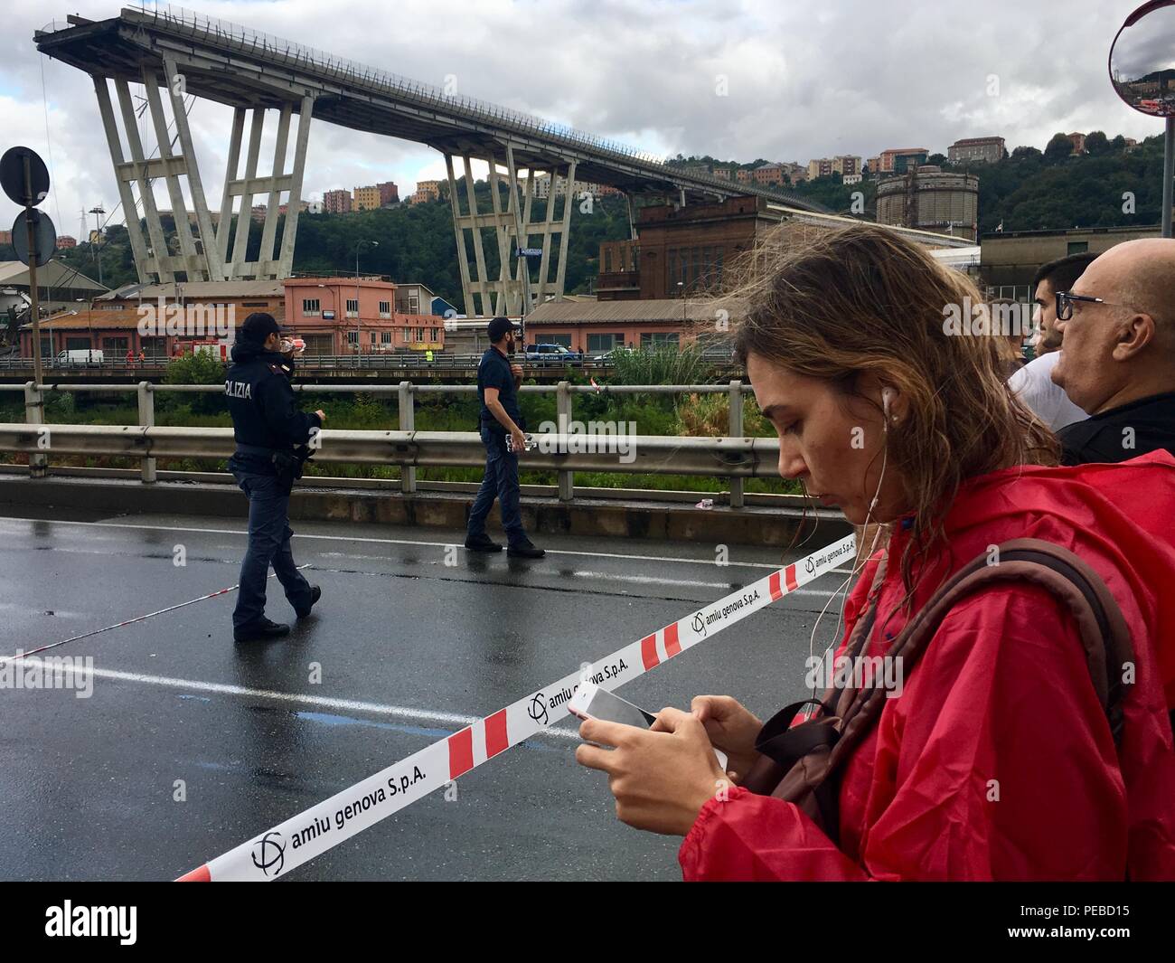 Polcevera viaduct collapse, known as the Morandi bridge, on the A10 ...