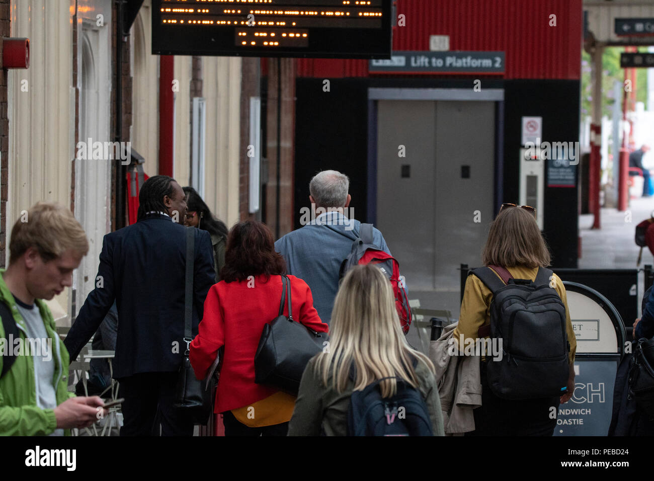 Stoke-on-Trent, UK. 14 August 2018 - Labour leader Jeremy Corbyn at ...