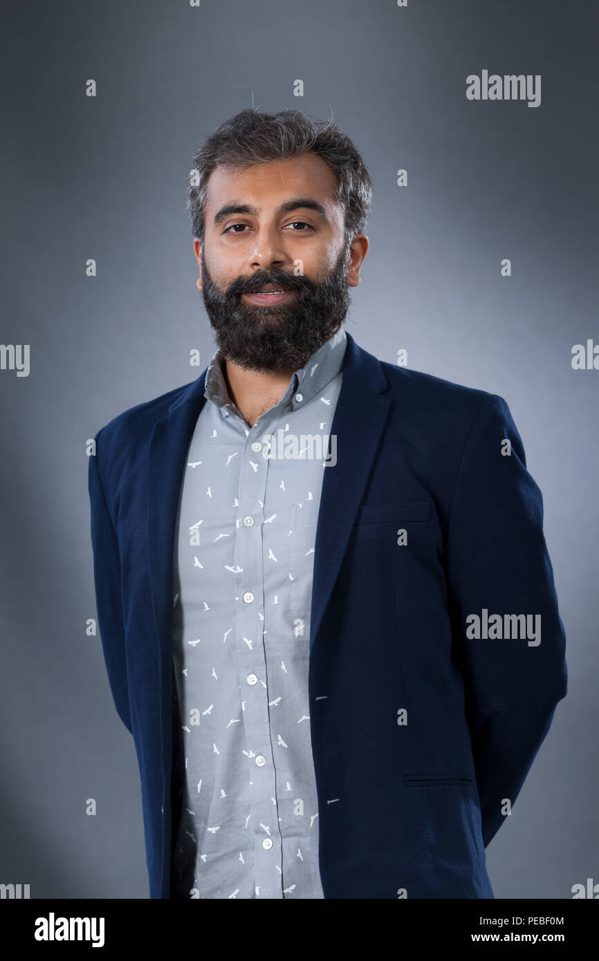 Edinburgh, UK. 14th August, 2018. Prayaag Akbar, the Indian novelist ...