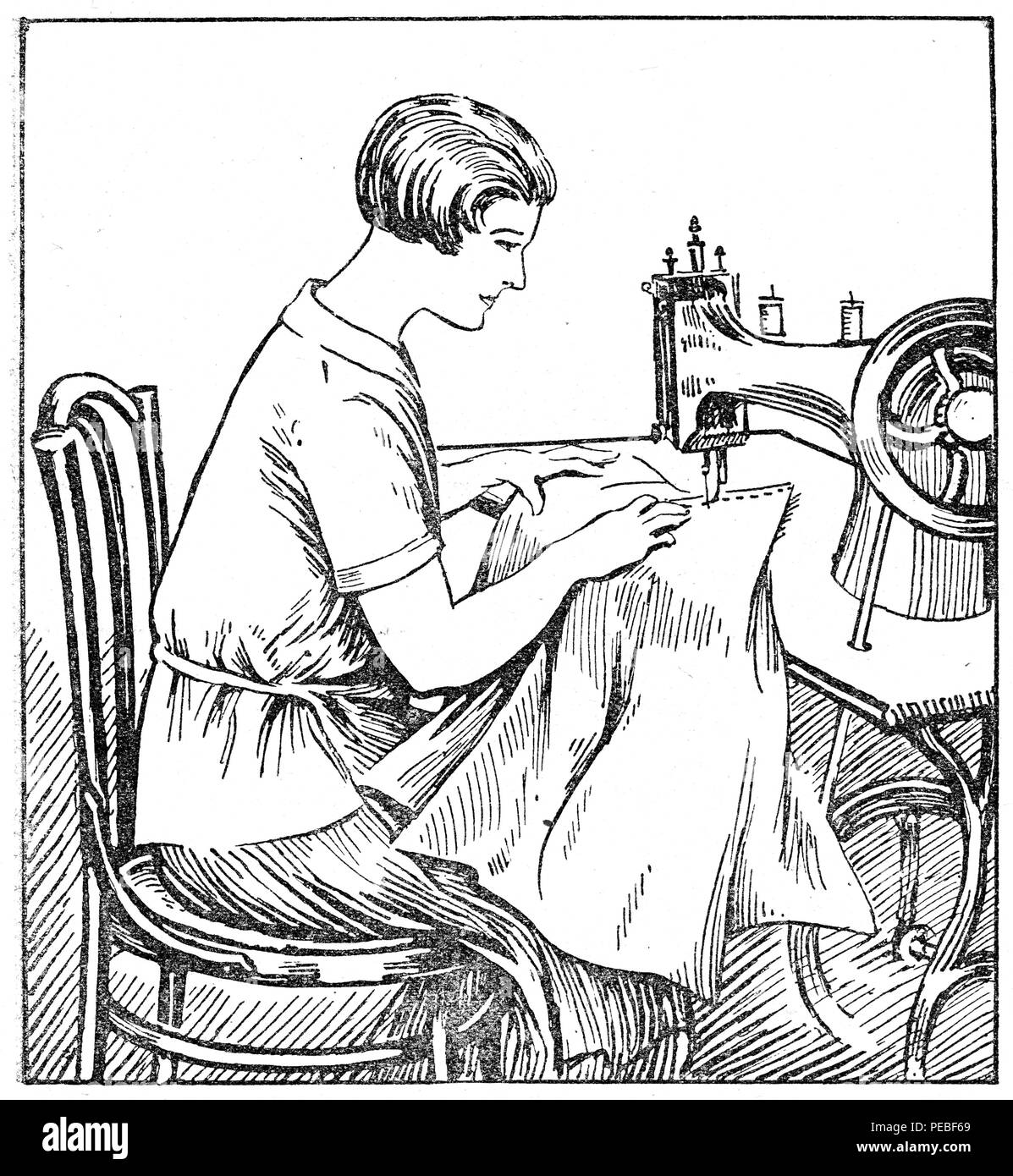 Sewing machine with wire hi-res stock photography and images - Alamy