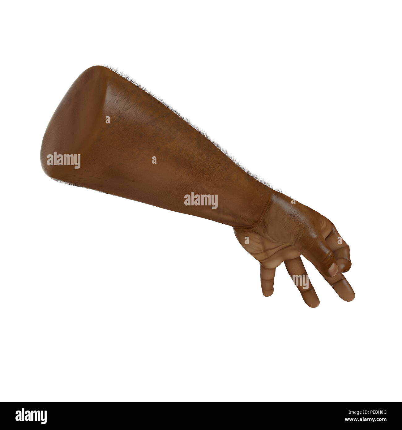 african man hand Ok Sign on a white. 3D illustration Stock Photo - Alamy