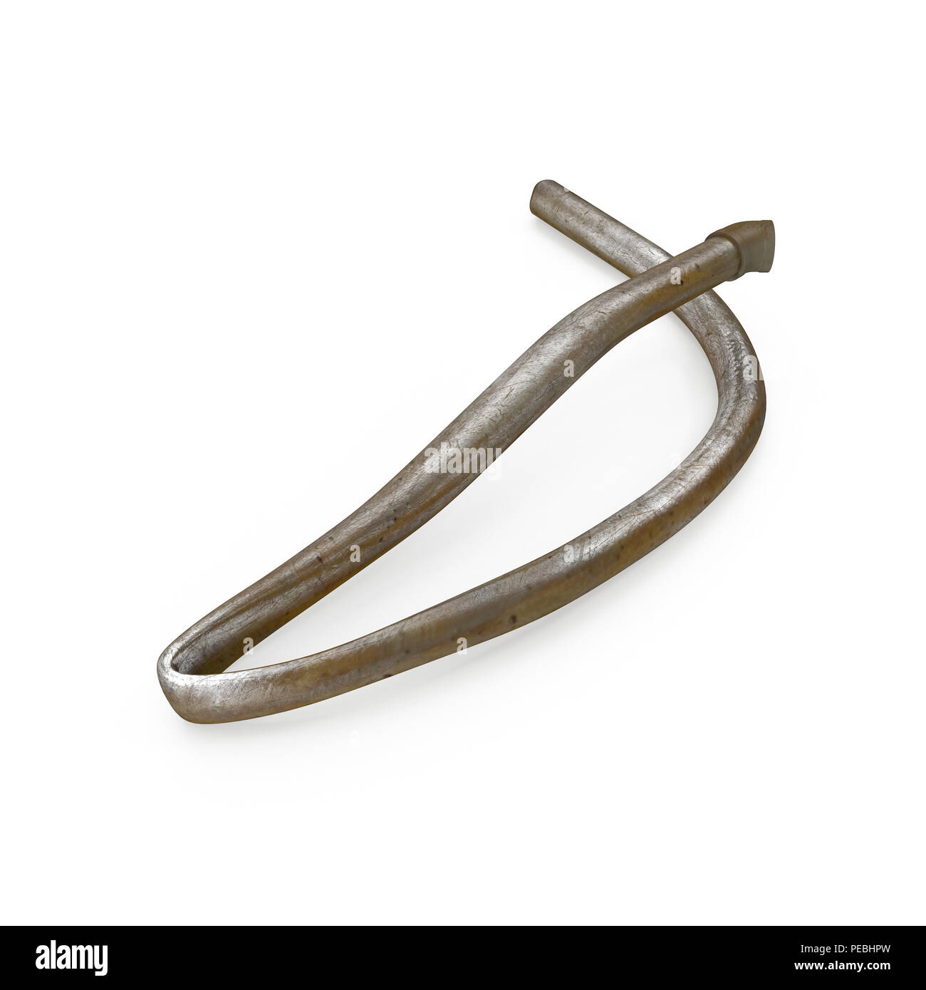 Broken Iron Pipe on white. 3D illustration Stock Photo - Alamy