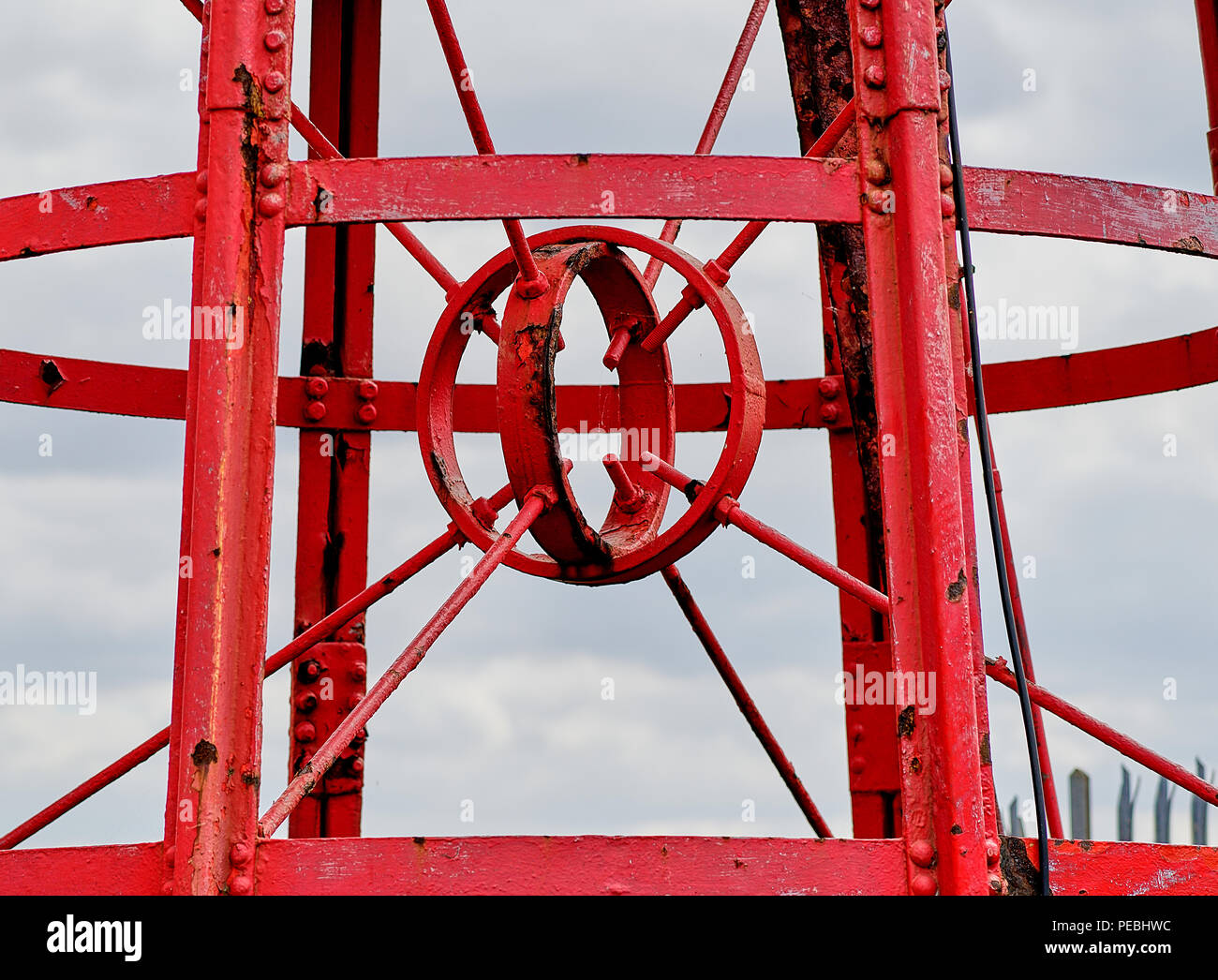 VINTAGE RED STEEL STRUCTURE Stock Photo - Alamy