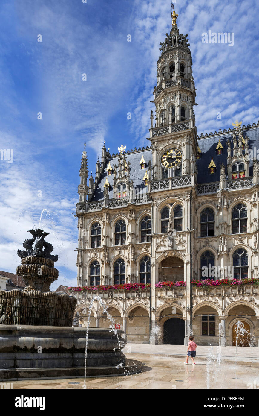 16th century town hall / city hall and belfry of Oudenaarde in ...