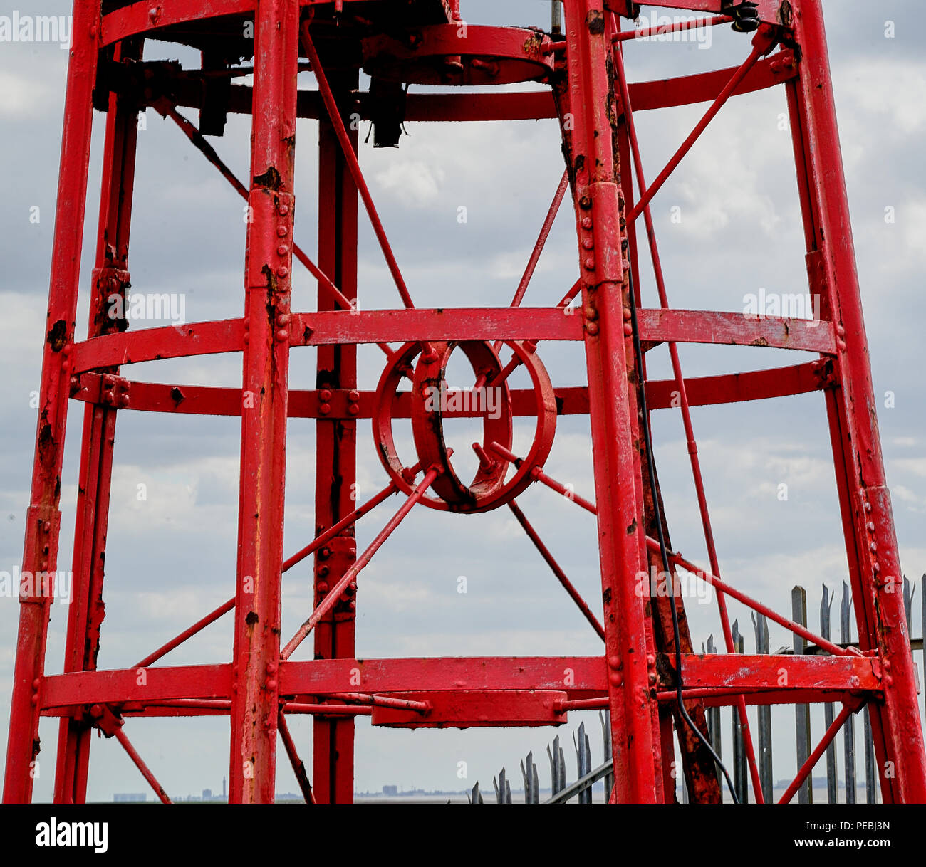 VINTAGE RED STEEL STRUCTURE Stock Photo - Alamy