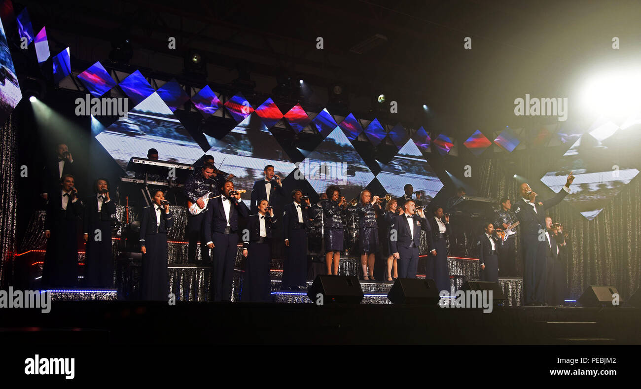 Tops in Blue members perform “Freedom’s Song” as the last song of the ...