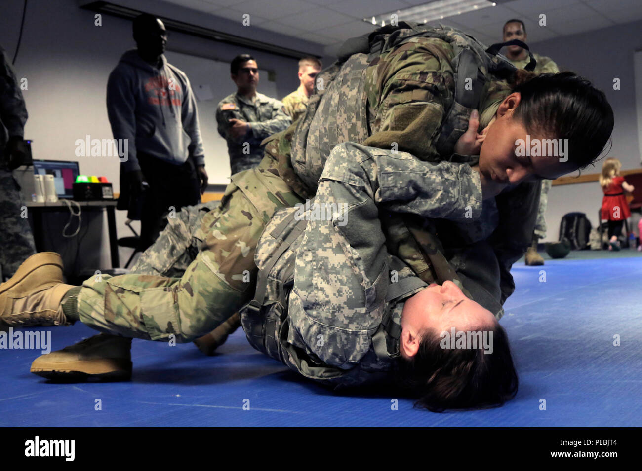 U.S. Army Spc. Sarah Pond and Pfc. Angelica Vasquez, assigned to the ...