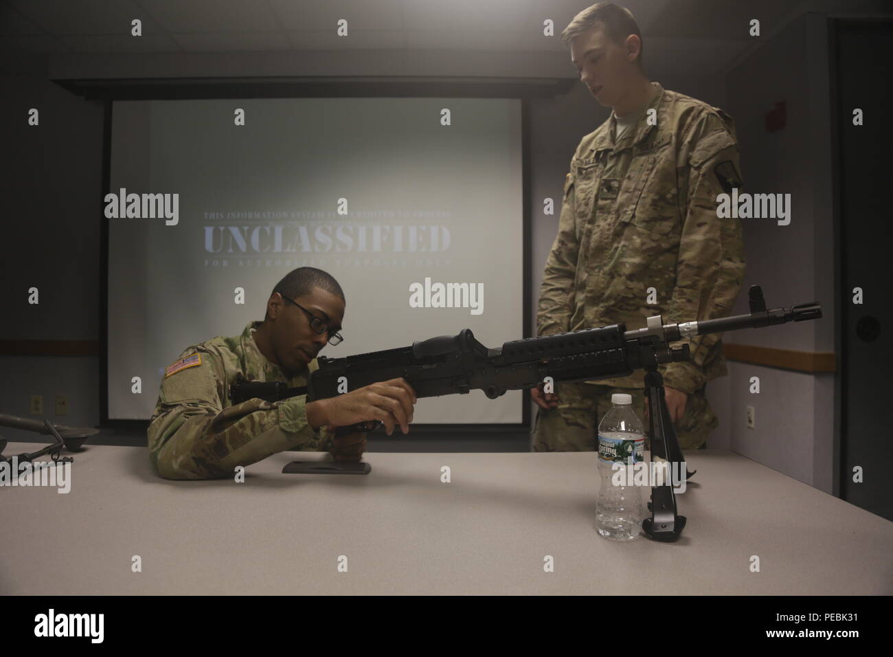 U.S. Army Spc. Andrew Miller, assigned to 55th Signal Company (Combat ...