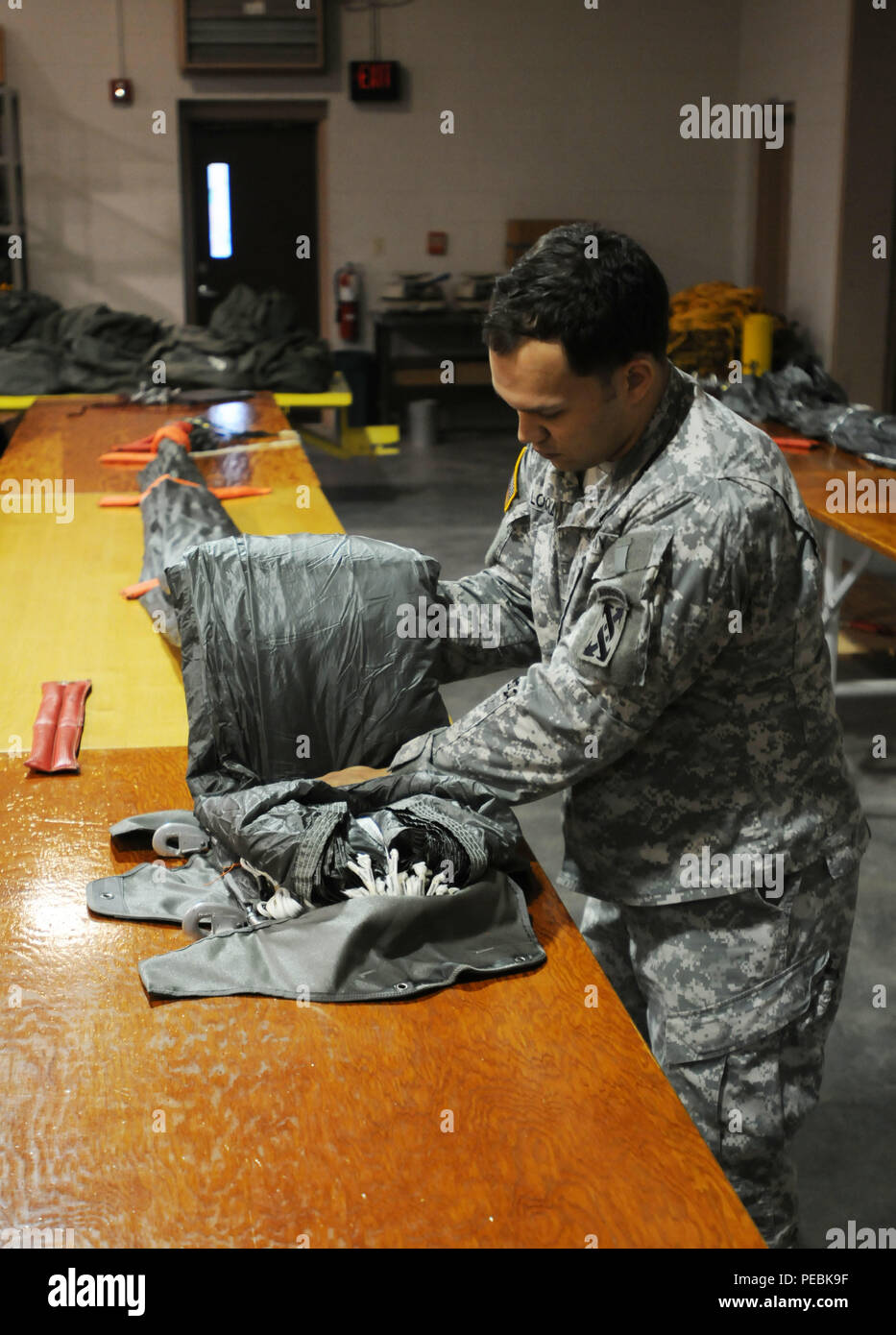 U.S. Army Spc. Christopher Locklear, with 824th Quartermaster Company ...