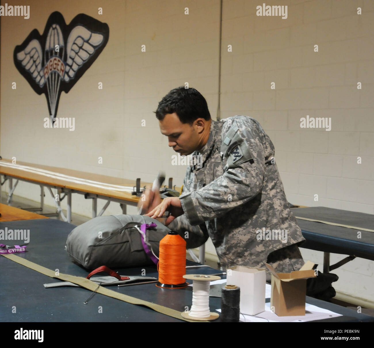 U.S. Army Spc. Christopher Locklear, with 824th Quartermaster Company ...